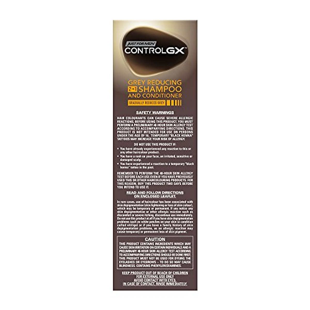 Just For Men Control GX 2 in 1 Grey Reducing Shampoo and Conditioner, 5 Fluid Ounce