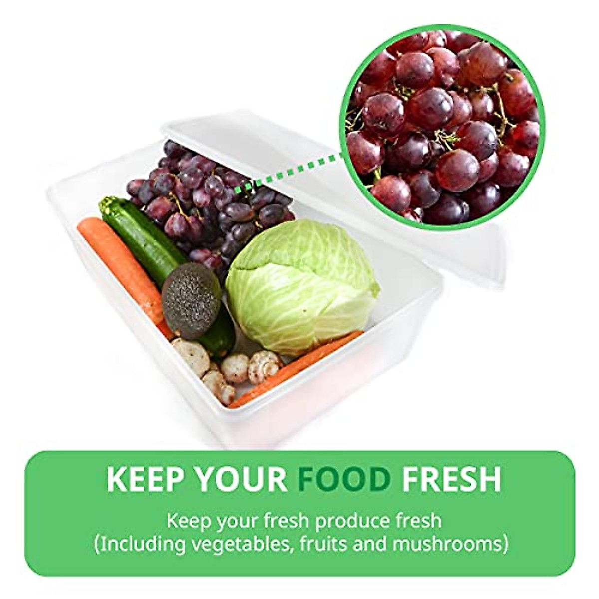 90% Chance of getting TWO for the price of ONE. 2.4 gal Produce Saver Containers for Refrigerator, Pizza Dough Proofing Box, Vegetable Storage Containers for Refrigerator, Pizza Storage Container, Marinating Container, Pizza Dough Box, Veggie Saver…