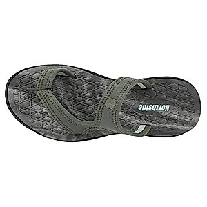 Northside Women's Mabel Casual Comfort Sport Sandal, Olive/Gray, 6