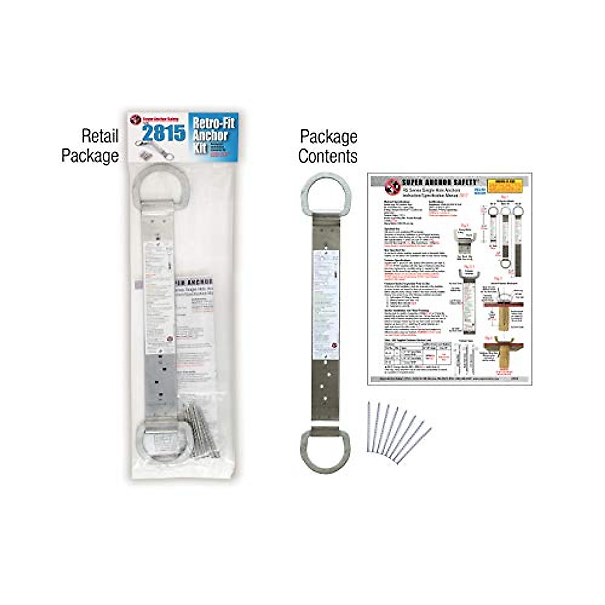 2815 Super Anchor Safety RetroFit Permanent Roof Anchor