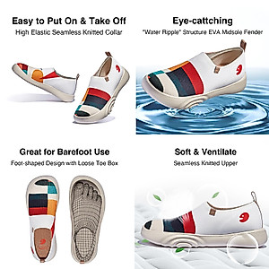 UIN Women's Art Travel Walking Shoes Slip On Casual Lightweight Fashion Sneaker Toledo ⅩⅤ Hold That Color 3 (9.5)