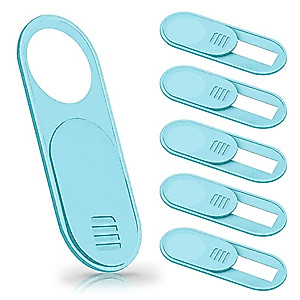 ONKENTET 6PCS Webcam Cover Slide Compatible with Tesla Model 3 Y X S 2017-2023 Accessories Car Camera Cellphone Laptop Privacy Covers Slide Frosted Interior Cabin Front Camera Thin Cover (Blue)