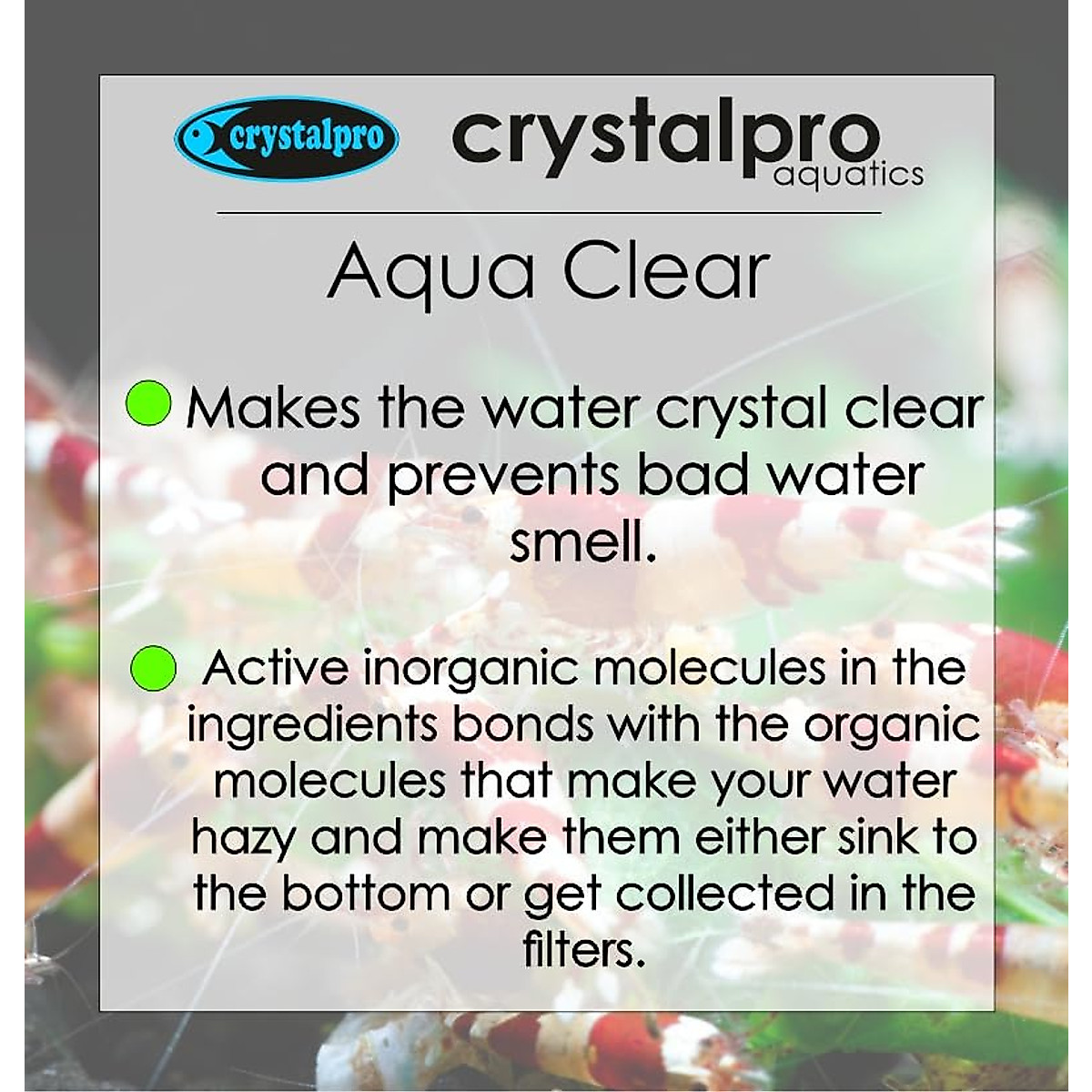 Crystalpro Water Clarifier 4.22 Oz - Aqua Clear Treats 660 Gallons - Water Clarifier for Fish Tank Clears Cloudy Water for Freshwater Aquariums and Fish Pond - Aquarium Water Clarifier