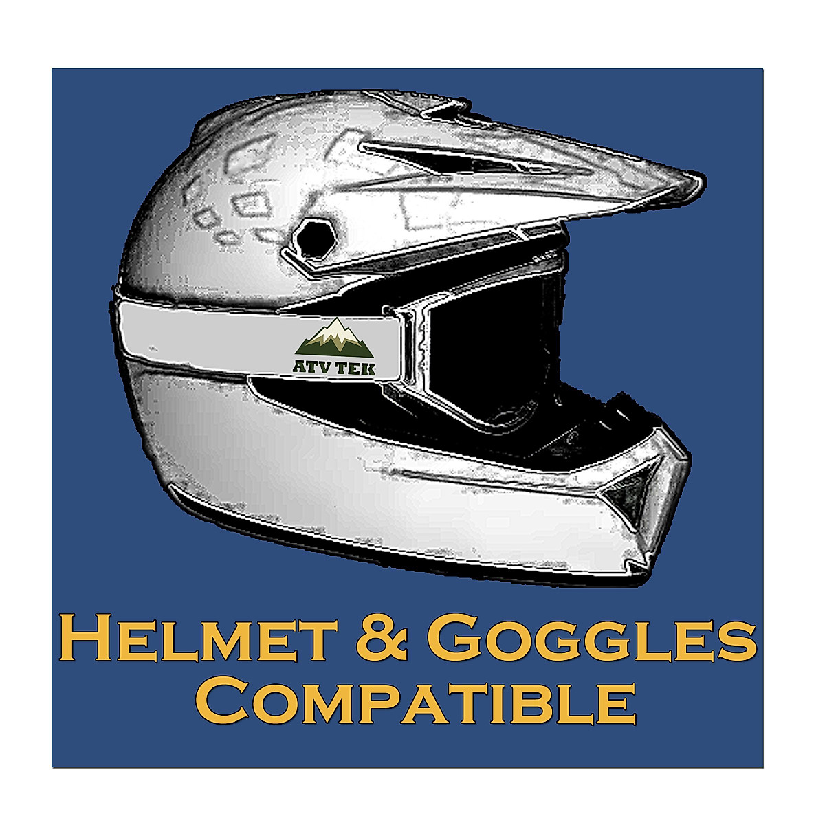 ATV TEK, Universal Bandana Style Dust Masks with Suspension Straps & 3D Nose Box - Black, XL