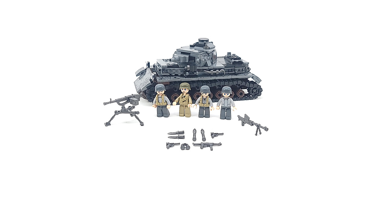 General Jim's Panzer IV Building Blocks - WWII Tank Set