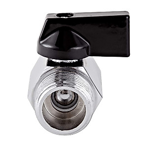 CPWUFIYD 2 Pack Brass Mini Ball Valve 1/2" NPT Female x Male Thread Shut-Off Valve