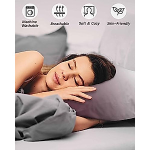 Edwiinsa Wine Red Ombre Pillow Covers King Standard Set of 2 20x36 Bed Pillow, White Modern Abstract Art Aesthetics Plush Soft Comfort for Hair/Skin Cooling Pillowcases with Envelop Closure