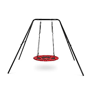 Disney Mickey Mouse 40-Inch Saucer Swing for Kids by Delta Children – Attaches to Swing Sets or Trees – Includes All Necessary Hanging Hardware & Rope