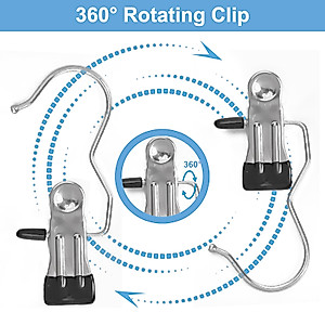 24 Pack Hanger Clips, Multi Function Clip Hooks, Laundry Hanging Hooks Clips, Clothes Clips, Closet Hangers, Boot Clips, Sock Clips, Hat Clips, Glove Clips, Trouser Clips, Towel Pins