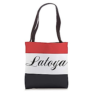 Personalized Name Latoya Employee Bridal Birthday Gifts Tote Bag