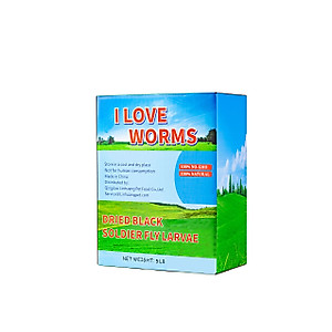 I LOVE WORMS Dried Black Soldier Fly Larvae (5lb), 100% Natural Non-GMO, Treat for Chickens, More Calcium Chicken Feed Than Mealworms