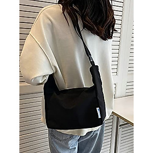 Hobo Bag Women Chic Tote Bag Stylish Nylon Shoulder Bag Students Fashion Messenger Bag