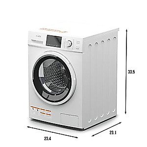 KoolMore 2-in-1 Front Load Washer and Dryer Combo, 2.7 Cu. Ft., for Apartment, Dorm, RV, 16 Wash and 4 Dry Cycles, Compact Space Saver [White] [120V] (FLC-3CWH)