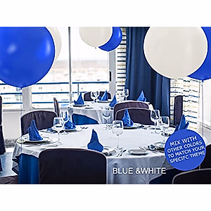 36 inch Giant Round White Balloons 5 PACK Thick extra large Jumbo Balloon for Wedding Birthday Baby Shower Anniversary Party Decorations