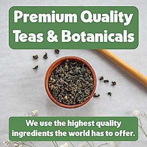 Heavenly Tea Leaves Organic Loose Leaf Herbal Tea Sampler (Approx. 90 Cups of Tea), 9 Naturally Caffeine-Free Tisanes - Great Hot or Iced, Gifts for Her, Health & Immune Support