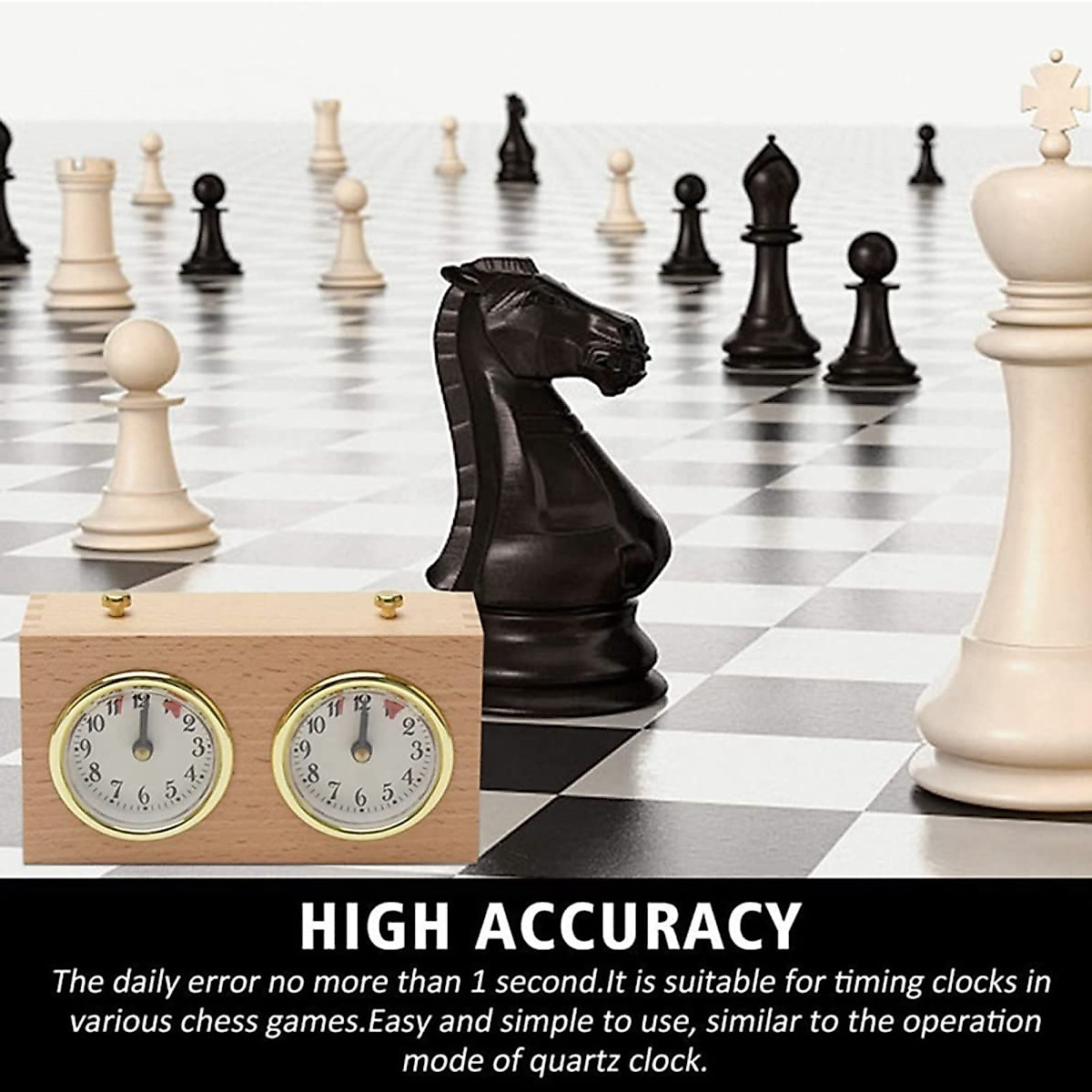 Professional Chess Timer, Professional Competition Mechanical Analog Chess Clock, I-GO Count Up Count Down Timer, No Battery Needed