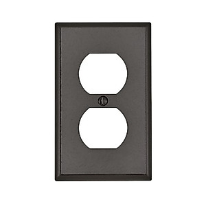 Leviton 85003 1-Gang Duplex Device Receptacle Wallplate, Standard Size, Thermoset, Device Mount, Brown