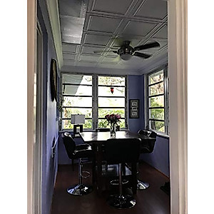 A La Maison Ceilings R24 Line Art Foam Glue-up Ceiling Tile (21.6 sq. ft./Case), Pack of 8, Plain White