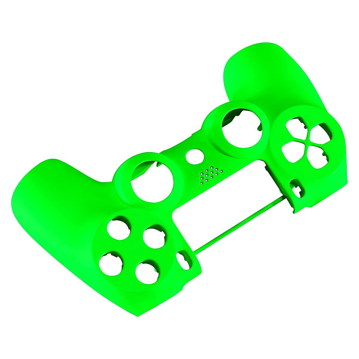 eXtremeRate Neon Green Soft Touch Custom Faceplate Shell Compatible with ps4 Slim Pro Controller CUH-ZCT2 JDM-040/050/055 - Controller NOT Included