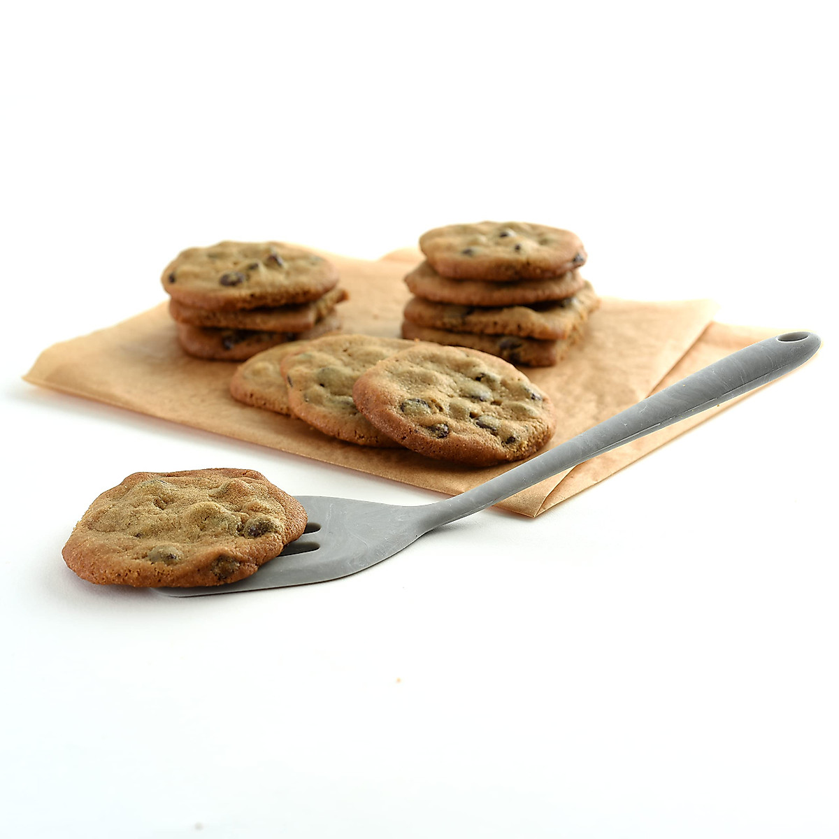 Norpro Silicone Mini Slotted Turner, Marble, 8.25" x 2" x .5"