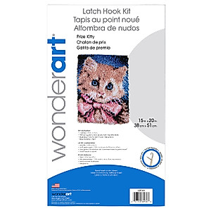 Patons Wonderart Prize Kitty Latch Hook Kit, 15" X 20"