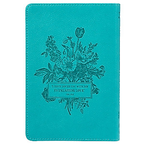 He Whispers Your Name 365 Devotions for Women - Hope and Comfort to Strengthen Your Walk of Faith - Teal Faux Leather Devotional Gift Book w/Ribbon Marker