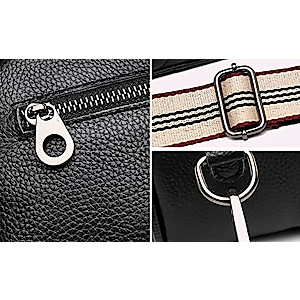 Pocadri Women's One Shoulder Bags Leather Satchels Fashion Crossbody Bag Medium Purse With Zipper