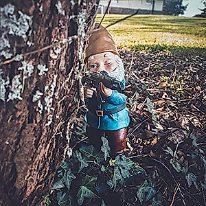YYTRY Military Gnome,Military Garden Gnomes with Gun,Army Gnomes Outdoor Garden Statues,Desktop Indoor Outdoor Lawn Yard Decorations Halloween Holiday Christmas Thanksgiving Gifts (Yellow) RKS542
