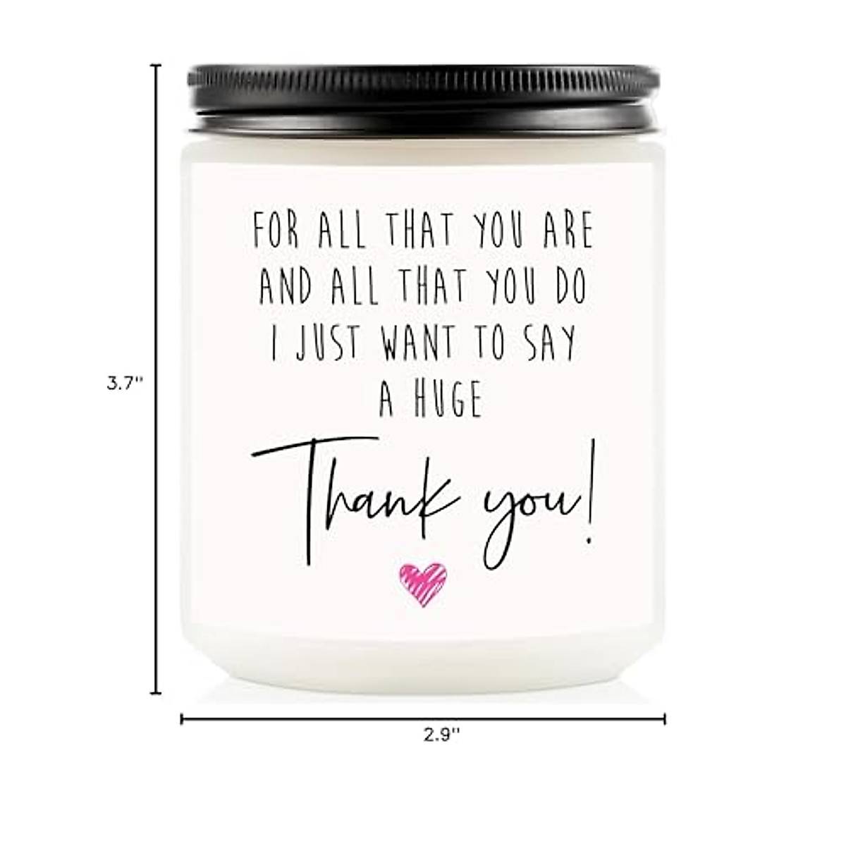 Thank You Gifts for Women Men, Appreciation Gifts for Coworkers, Employee, Teacher, Nurse, Handmade Lavender Natural Soy Wax Candle Gifts for Friends Mom (7oz)
