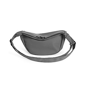 Small Sling Crossbody Bag for Women Men Trendy, Mini Crescent Bag with Adjustable Strap, 2 Zippers Lightweight Nylon Bag