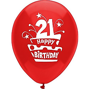 PartyMate Printed Latex Balloons, 8-Count, Colors may vary