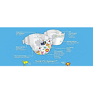 Comfees Baby Diapers for Newborns, 42 Count, Size N