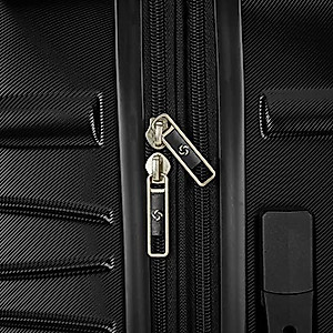 Samsonite Evolve SE Hardside Expandable Luggage with Double Spinner Wheels, Bass Black, 3PC Set (CO/M/L)