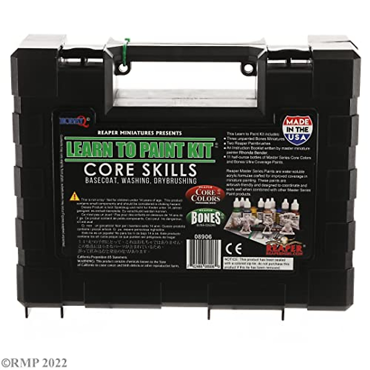 Reaper Miniatures 08906 Learn to Paint Kit Core Skills, Master Series Paint Box Set