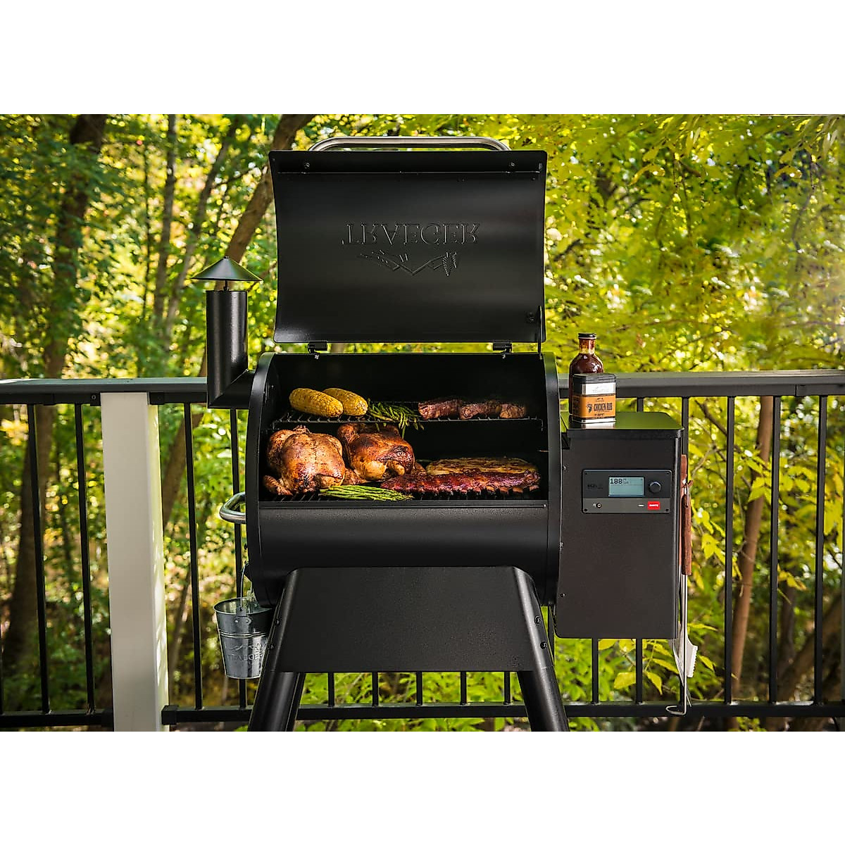 Traeger Grills Pro 575 Electric Wood Pellet Grill and Smoker, Black, 572 Square Inches Cook Area, 500 Degree Max Temperature, Meat Probe, 6 in 1 BBQ Grill with WiFi and app connectivity