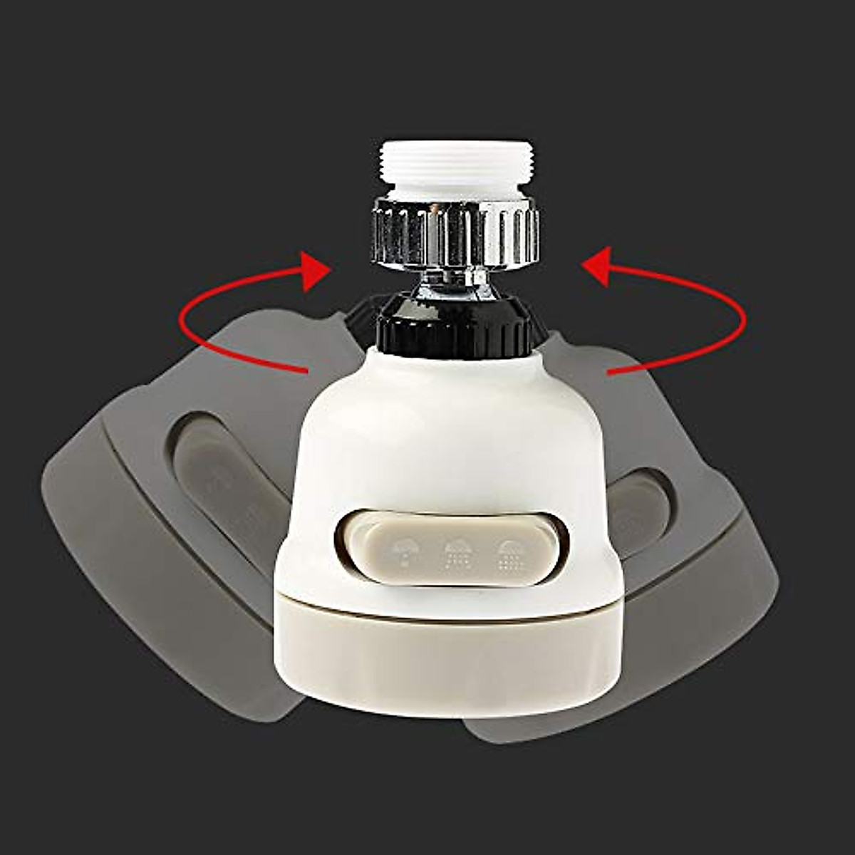INIFLM 360° Rotating Kitchen Faucet Booster Shower, Water-Saving Filter Universal Splash-Proof Nozzle