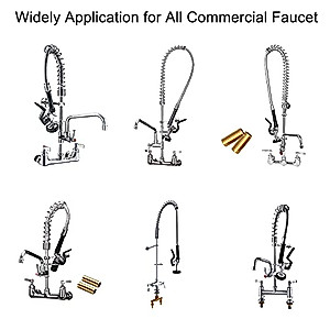 KWODE Blue Pre Rinse Spray Valve for All Brand Commercial Kitchen Sink Faucet Sprayer Replacement Part High Pressure 1.42gpm Water Flow Dish Sprayer