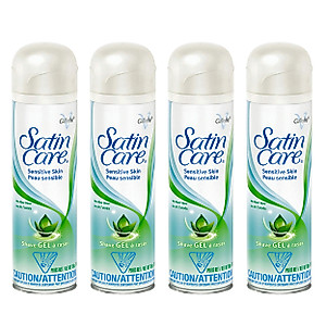 Gillette Satin Care Sensitive Skin Shave Gel-7 oz (Pack of 4)