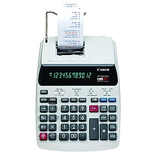 Canon Office Products 2204C001 Canon P170-DH-3 Desktop Printing Calculator with Currency Conversion, Clock & Calendar, and Time Calculation, Black/White/Silver, 14.60 Inch x 9.60 Inch x 3.00 Inch
