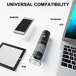 Bysameyee 4K 3840x2160P Wireless Digital Microscope, Handheld HD USB Inspection Camera Endoscope 50x-1000x Magnification, Compatible with iPhone iPad Android Phone Tablet Windows Mac (with Stand)