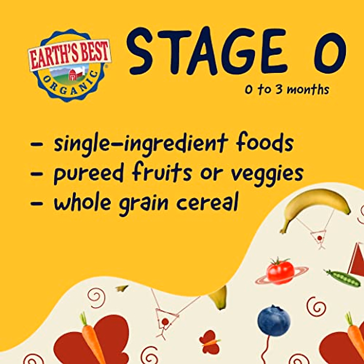 Earth's Best Organic Baby Food, Organic Whole Grain Oatmeal Baby Cereal, Non-GMO, Easily Digestible and Iron Fortified Baby Food, 8 oz Box