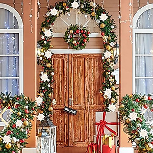 CEWOR 12 Pcs Christmas Tree Decor Flowers Glitter Artificial Poinsettia Flowers with Clips and Stems for Xmas Wedding Party Wreaths Decorations, 6.7 Inch (White)