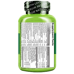 NATURELO Whole Food Multivitamin for Teenage Boys - Vitamins and Minerals Supplement for Active Kids - with Plant Extracts - Non-GMO - Vegan & Vegetarian - 60 Capsules