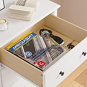 Hasuit 6 Drawer Double Dresser, 51.5''W Wood Dresser Chest with Wide Storage Space, Storage Tower Clothes Organizer, Large Storage Cabinet for Bedroom, Living Room, Hallway (Modern White)