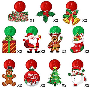 30 Pcs Christmas Hanging Foil Swirl Decorations Set Xmas Holiday Snowman Elk Sign Hanging Swirls Ceiling Decorations for Indoor Outdoor Xmas Holiday Party Supplies (Santa Bell Snowman)