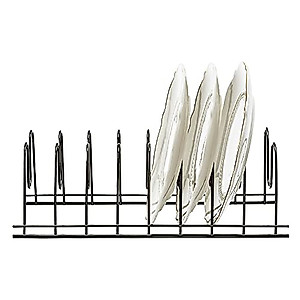 SANNO Pan Pot Lid Holder Kitchen Lid Rack Organizer for Plates, Cutting Boards Bakeware, Cooling Racks, Pots & Pans, Serving Trays stain,stainless steel nickel