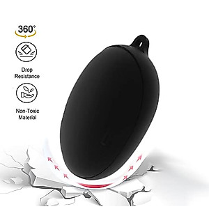 Ankersaila Soft Silicone Case Compatible with Anker Liberty 2 Pro, Scratch/Shock Resistant Protective Case Cover (Black)