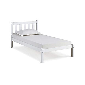 Poppy Twin Wood Platform Bed, White