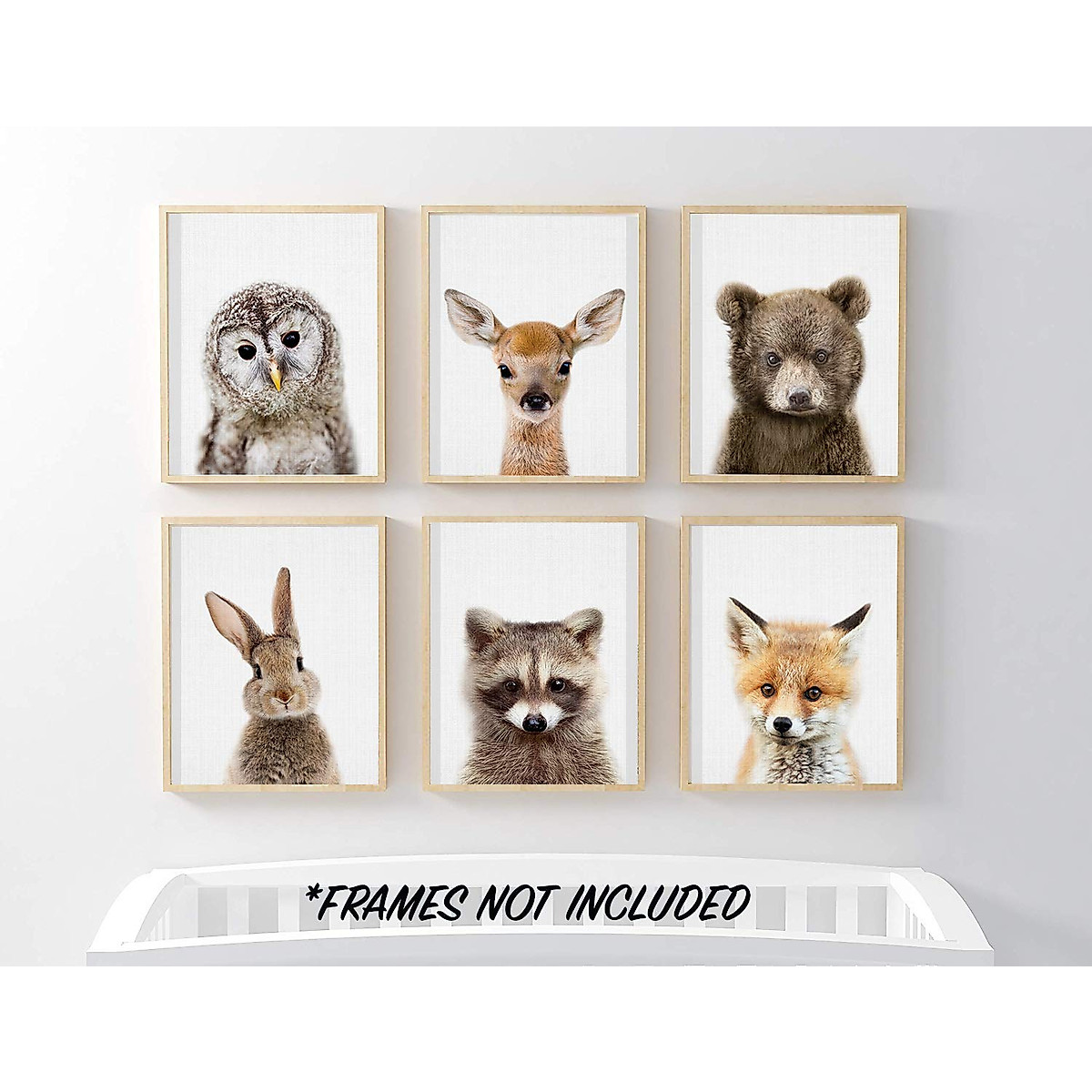EPHANY Baby Animal Posters and Prints ART - Rabbite Deer Fox Canvas Painting Nursery Pig Wall Art, Piglet Print Wall Art Nordic Picture Kids Room Decoration YMX014 (8"x10"(20x25cm))