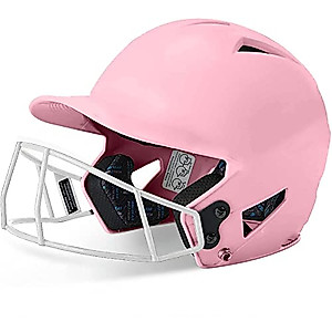 Champro Rise Pro Girls Softball Batting Helmet with Face Guard - Girls Softball Helmets - Bio Fresh/DRI-Gear Moisture Wicking Pad Liner - Pink, Senior